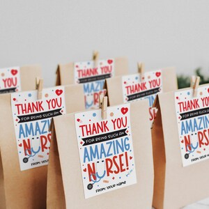 Nurse Appreciation Week Printable Gift Tags, Happy Nurses Week Gift Tag ...