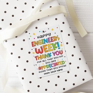 Engineers Week Gift Tags, Printable Engineers Appreciation Week Treat ...