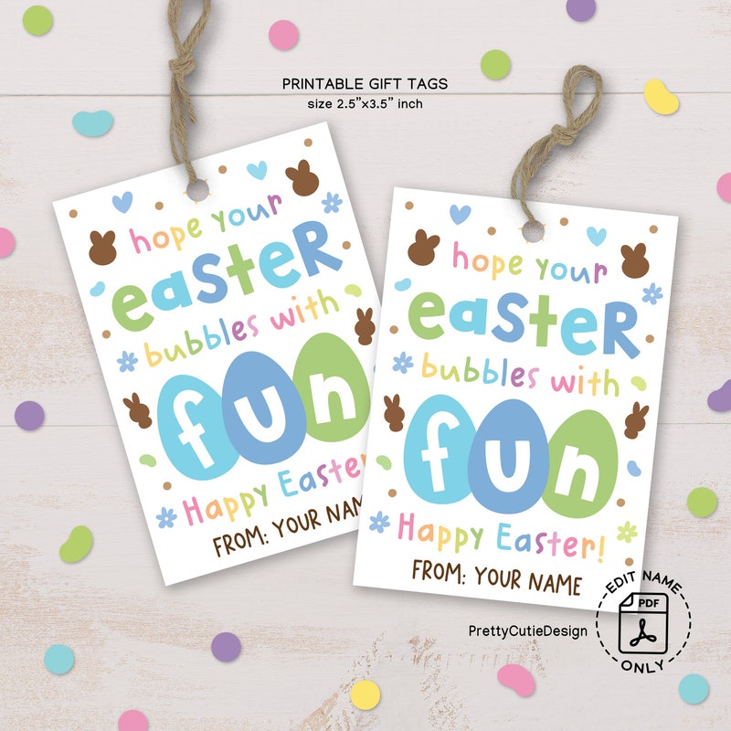 Bubbles Tag - Etsy