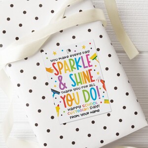 School Custodian Appreciation Gift Tag, Printable Thank You School ...