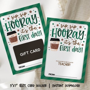 Welcome Back to School Gift Card Holder, Teacher Gift, First Day of ...