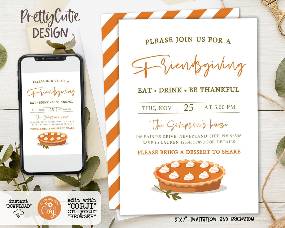 Friendsgiving Invitation Wording