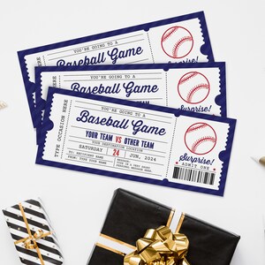 Baseball Game Ticket Gift Template, Baseball Gift Certificate Birthday ...