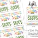 St Patricks Day Rainbow Seeds Gift Tag, Rainbow Candy Gift for Friend ...
