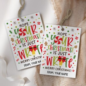 School Supplies Christmas Gift Tags Printable, Hope Your Christmas is ...