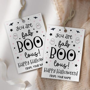 You Are Fab-boo-lous Halloween Gift Tags, Happy Halloween Party Trick ...