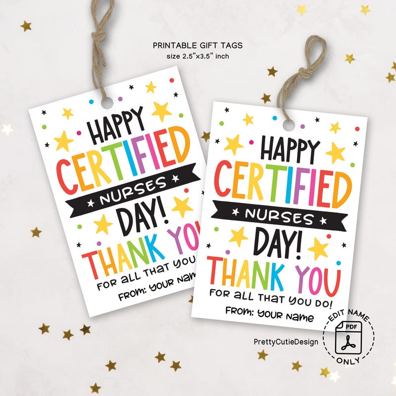 Printable Certified Nurses Day Cards - Etsy