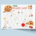 Pizza Reward Chart for Kids Simple Kids Reward Chart Cute - Etsy