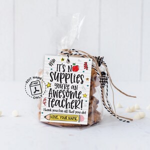 Teacher Appreciation Week Gift Tag Printable, Teacher Thank You Gift ...