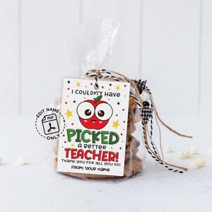 Apple Teacher Appreciation Tag, Teacher Appreciation Week Gift Tag ...