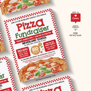 Pizza Fundraiser Flyer Editable Template, Pizza Night School Event ...