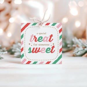 Christmas Cookie Gift Tags, Printable Square Favor Tags, A Special ...