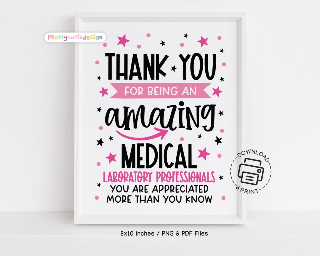 Thank You Medical Laboratory Professionals Printable, Lab Week ...