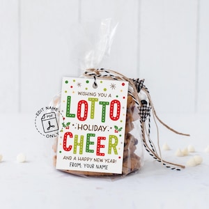 Printable Christmas Lotto Gift Tags, Wishing You a Lotto Holiday Cheer ...