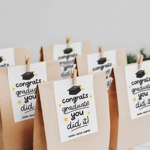 Congrats Grad Graduation Gift Tags, Class of 2025 Gifts Bulk ...