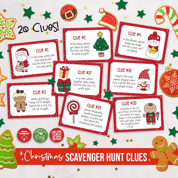 Scavenger Hunt Clues - Etsy