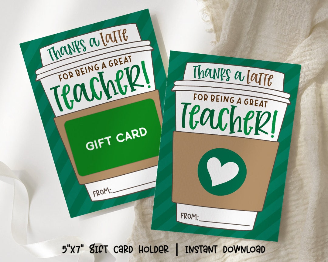 Happy Teacher Appreciation Week Gift Card Holder Printable, Teacher ...