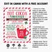Hot Cocoa Fundraiser Flyer, Canva Template, School Holiday Event Poster ...