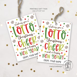 Lotto Gift Tags Christmas Printable, Lottery Christmas Tag, Wishing You ...