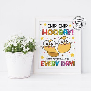 Appreciation Sign Printable, Chip Chip Hooray Snack Bar Sign Printable ...