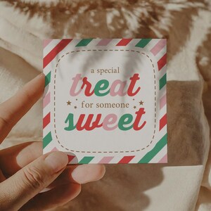 Christmas Cookie Gift Tags, Printable Square Favor Tags, A Special ...