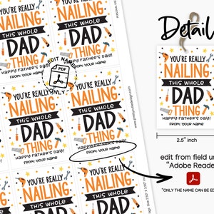 Fathers Day Tag Printable, Happy Fathers Day Gifts, Fathers Day Cards ...