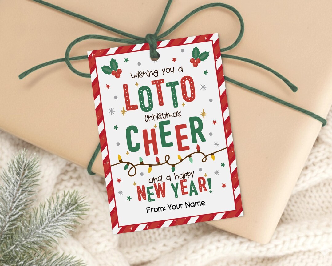 Lottery Scratch-off Gift Tags, Lotto Christmas Cheer Printable, Holiday ...