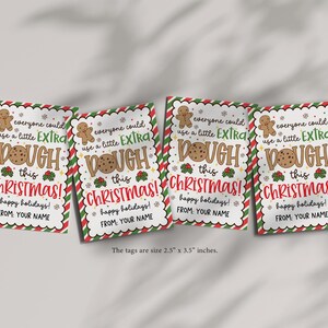 Christmas Cookie Dough Tags, Extra Dough Christmas Cookie Gift Tag ...