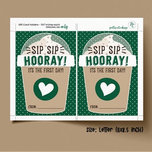 Sip Sip Hooray It's the First Day, Back to School Coffee Teacher Frappe ...