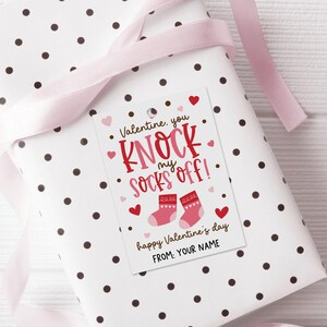 Valentine Sock Tags, Knock Socks off Valentine Socks Gift Tag ...