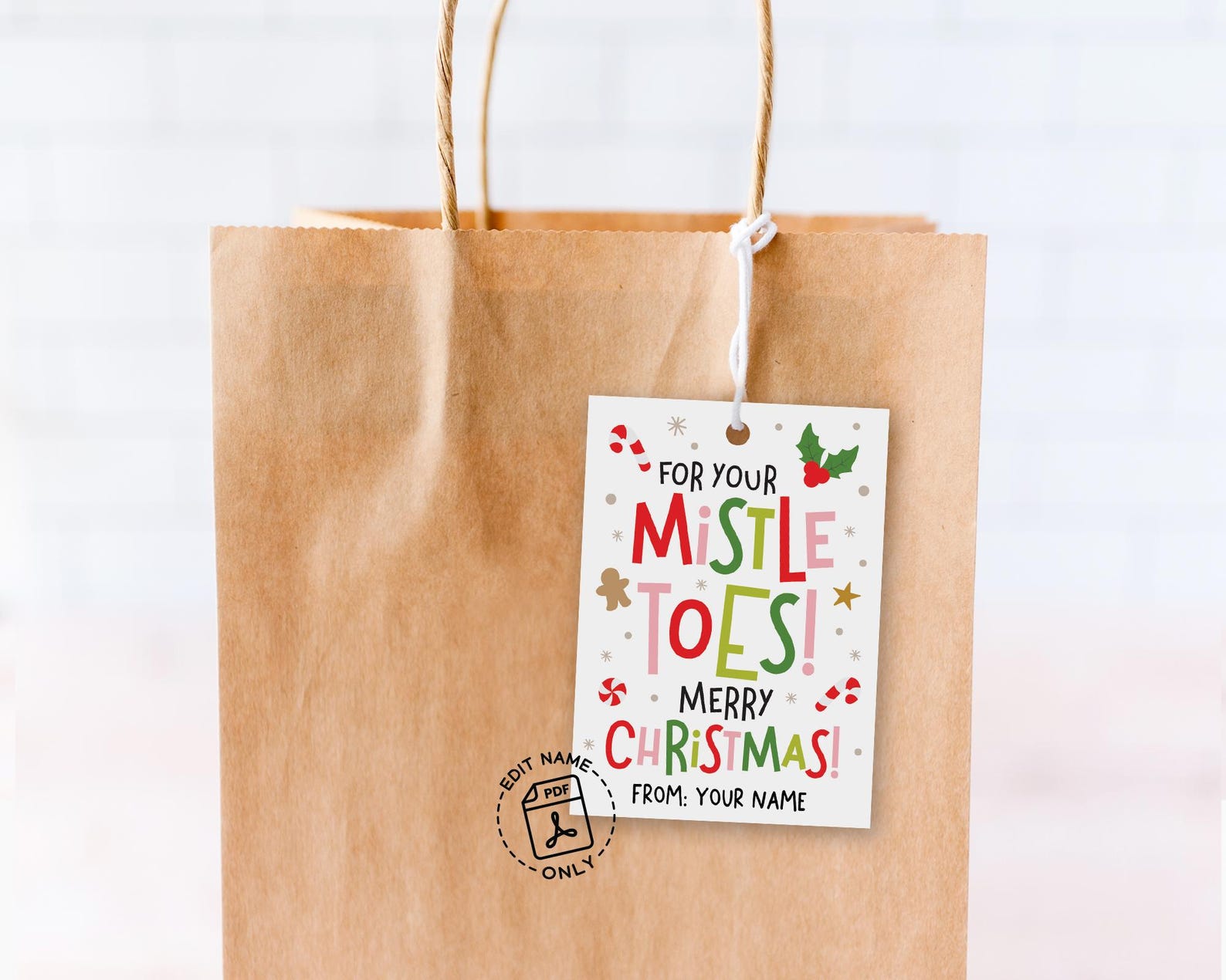 Christmas Gift Tags, Mistle Toes Printable, Sock and Pedicure Labels - Etsy