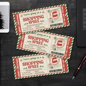 Shopping Spree Christmas Gift Certificate Template Printable, Editable ...