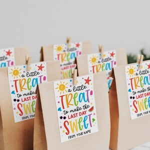 Last Day of School Gift Tags: Summer Treat Labels (printable) - Etsy