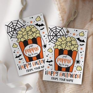 Printable Halloween Popcorn Gift Tags, POPPIN' by to Say Happy ...