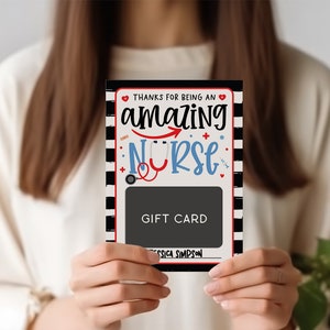 Nurse Gift Card Holder Printable: Appreciation Gift (digital Download ...