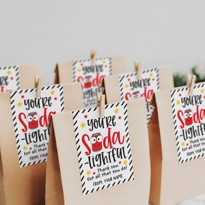Soda-lightful Teacher Appreciation Gift Tags (digital Download) - Etsy