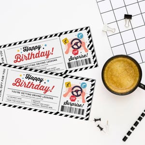 Driving Lessons Gift Certificate Editable Template, Birthday Surprise ...