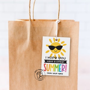 End of Year Teacher Gift Tag, Last Day of School Summer Teacher Gift ...