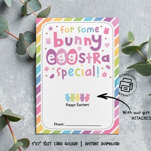 Easter Gift Card Holder, Some Bunny Eggstra Special Printable Gift Card Holder for Teachers ...