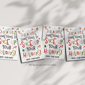 Christmas Gift Tags, Spice up Your Holidays Printable, Spicy Treat Bag ...