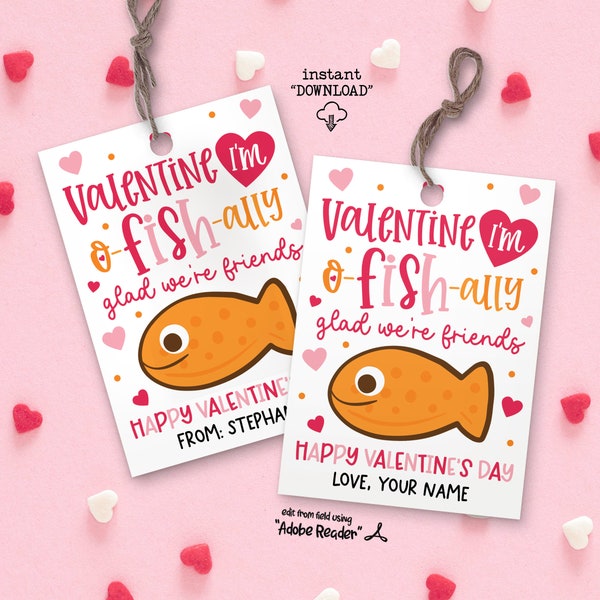 Goldfish Valentine - Etsy