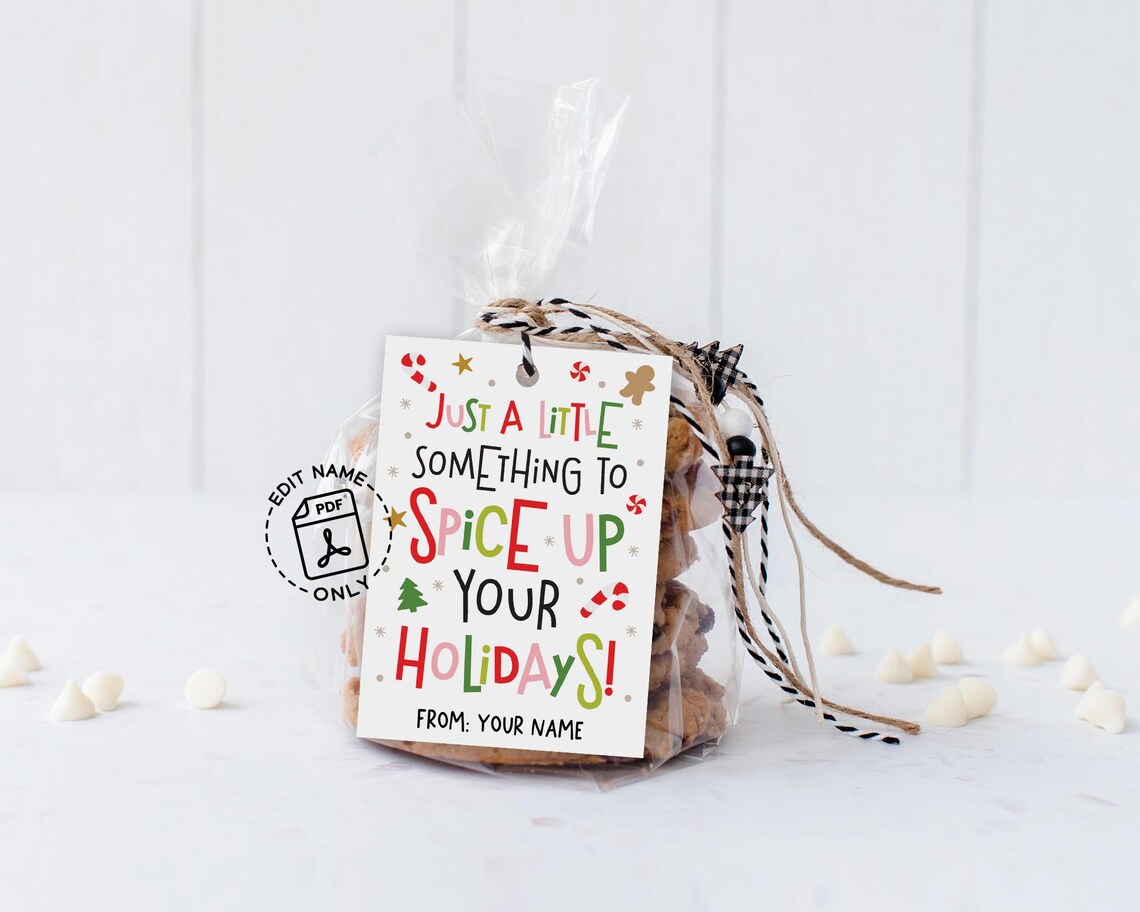 Christmas Gift Tags, Spice up Your Holidays Printable, Spicy Treat Bag ...