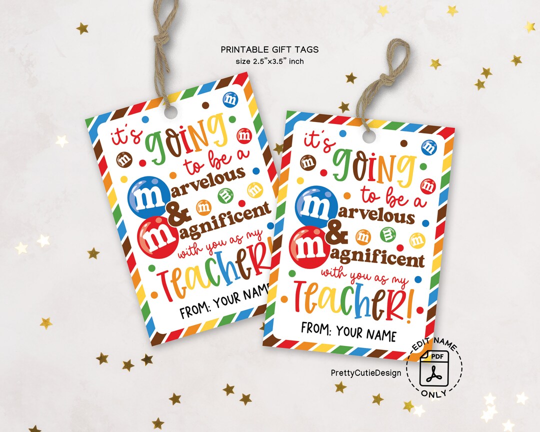 First Day of School Gift Tags Printable, Marvelous and Magnificent ...