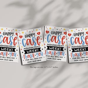 Happy Case Management Week Gift Tags Printable, Case Management Week ...