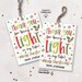 Christmas Candle Gift Tag Printable, Thank You for Being Light in My ...