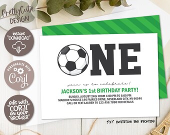 Soccer Birthday Invitation for Boy All Star Party Invite - Etsy