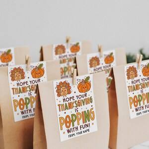 Hope Your Thanksgiving is Poppin' Gift Tags, Thank You Teacher and ...
