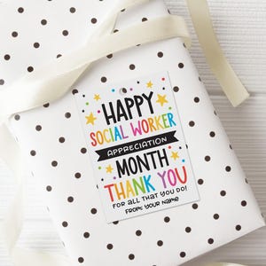 Social Work Month Gift Tag Printable, Social Worker Appreciation Tag ...
