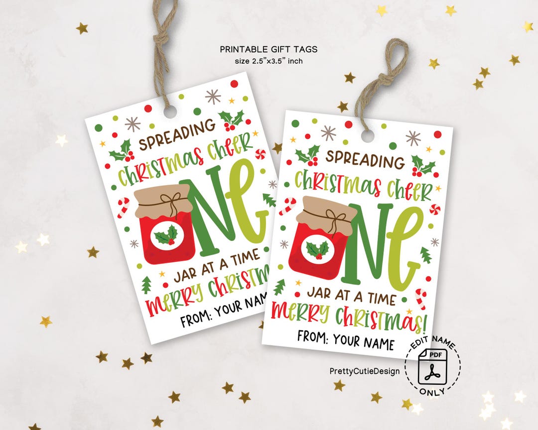 Printable Christmas Jam Gift Tags, Spreading Christmas Cheer One Jar at ...