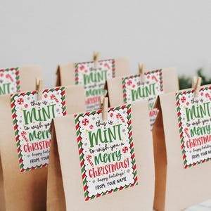 Christmas Candy Gift Tag Printable, Mint to Wish You a Merry Christmas ...